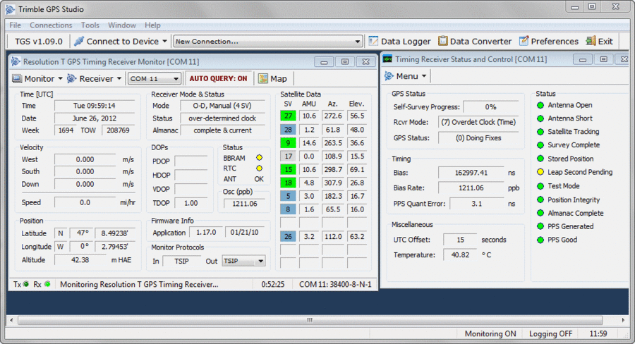 Radarcape Trimble GPS Studio Howto